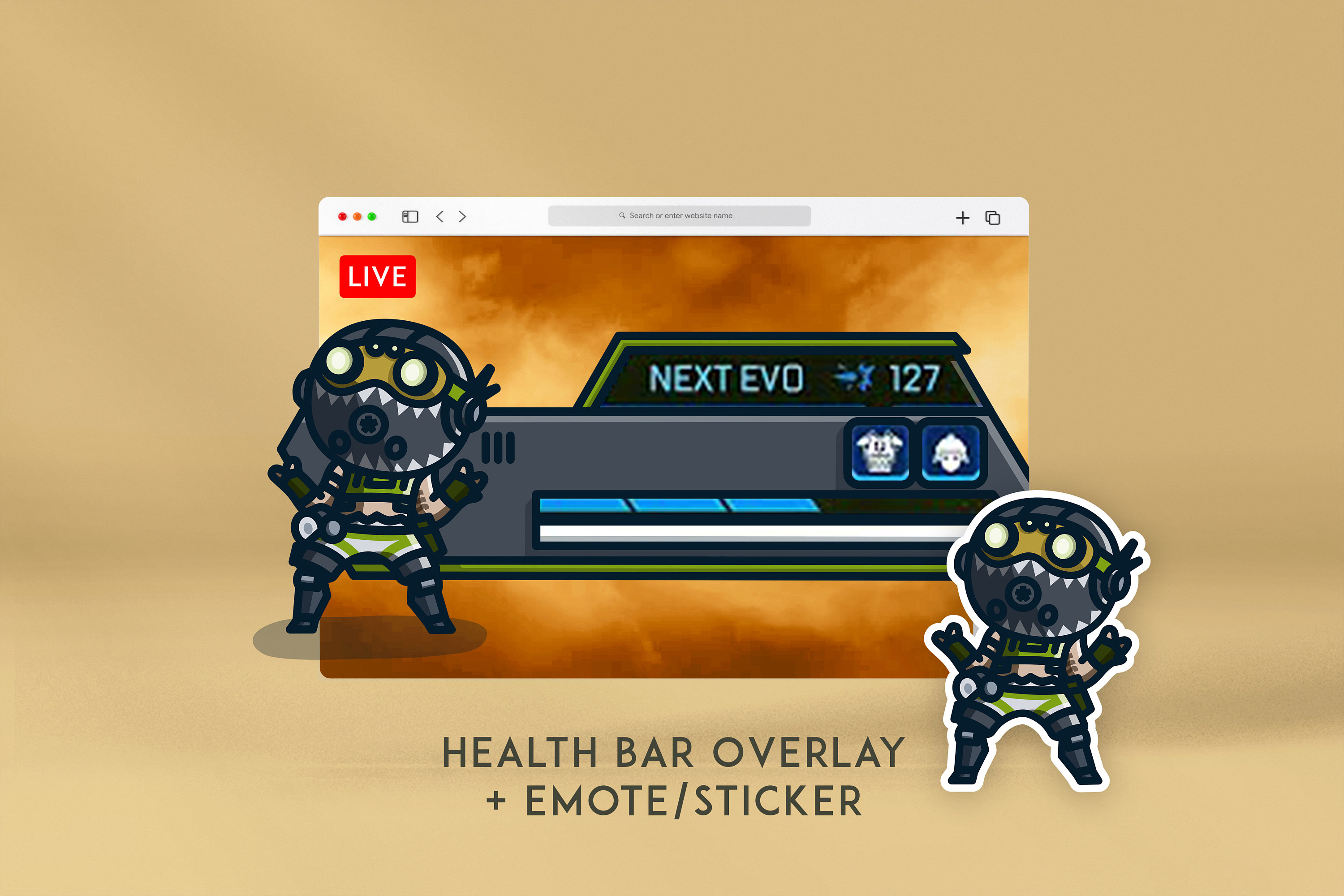 Apex Legends Octane Health Bar Overlay/emote for Twitch - Etsy