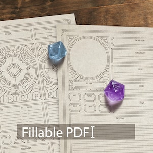Dnd Character Sheet / Fillable PDF / Universal / Dungeons and Dragons ...