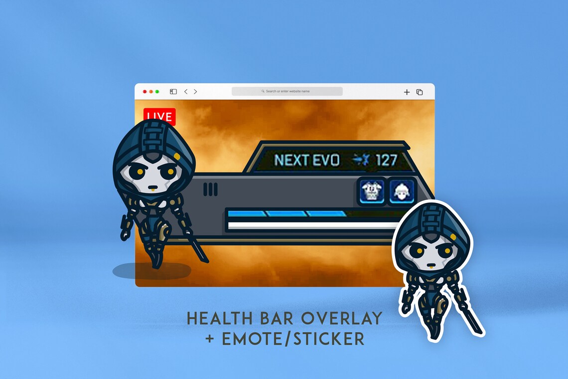 Apex Legends Health Bar Overlay Ash / Emote for Twitch - Etsy