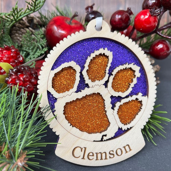 Clemson Ornament - Etsy