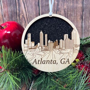 Atlanta Skyline Christmas Ornament *** Atlanta Georgia Ornament ...