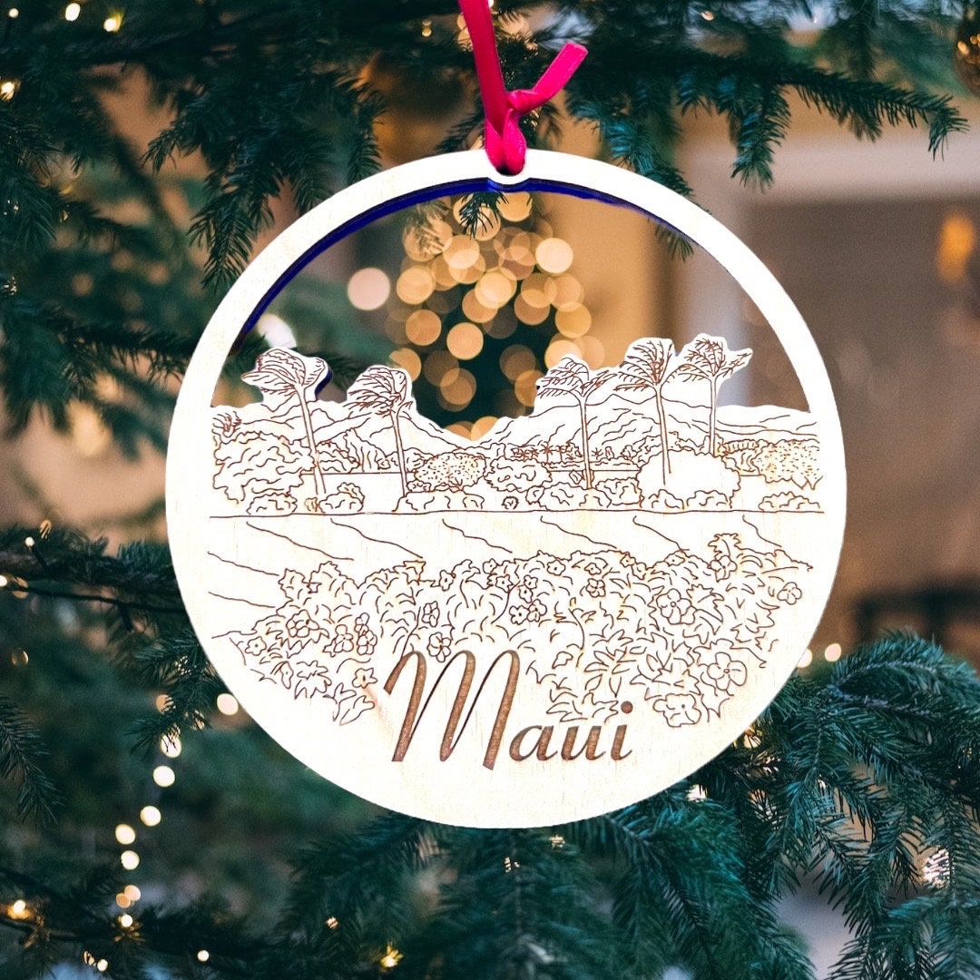 Maui, Maui Ornament, Maui Hawaii, Maui Gifts, Maui Christmas Ornament ...