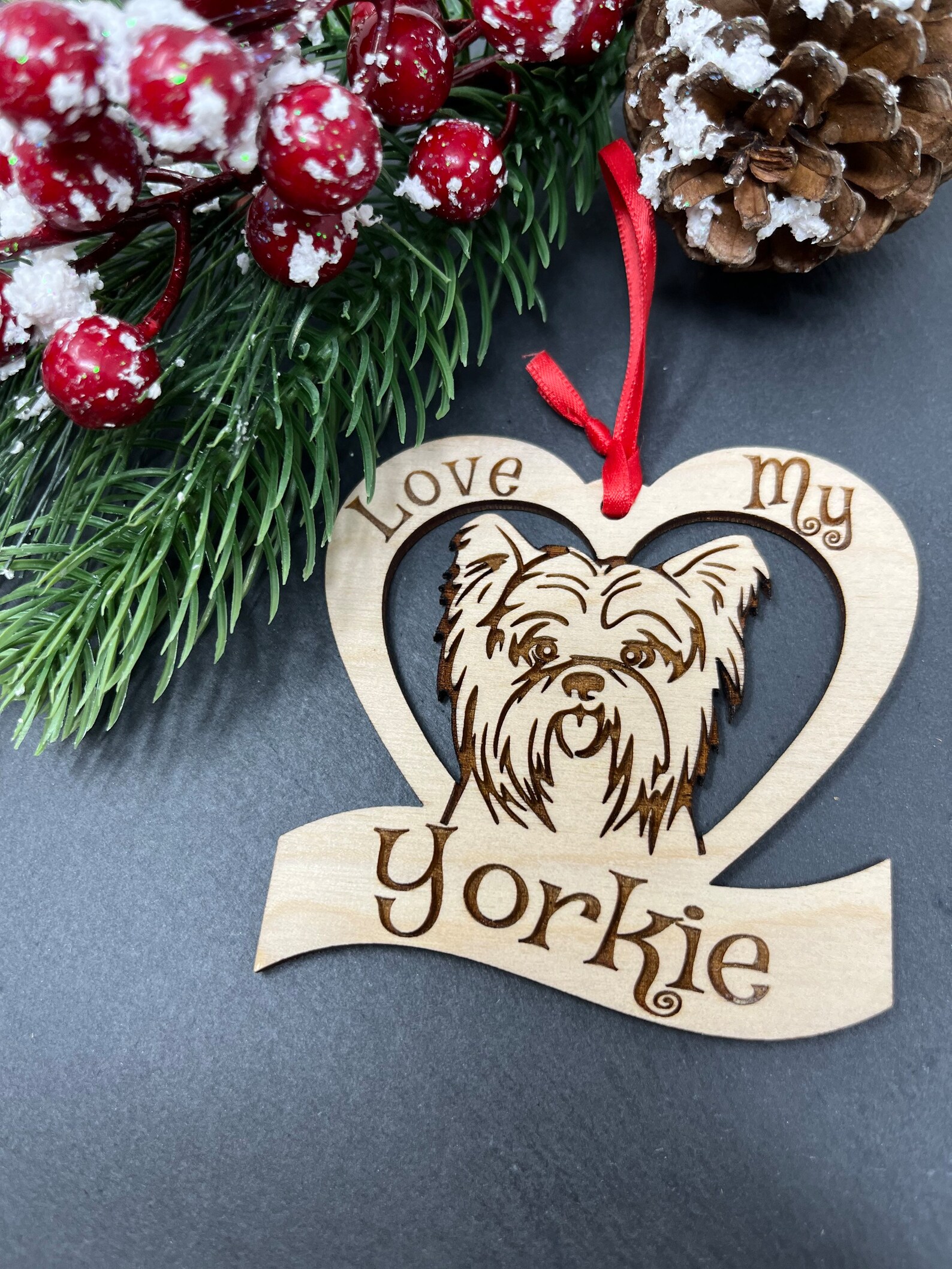Yorkie Ornament Yorkie Christmas Ornament Dog - Etsy