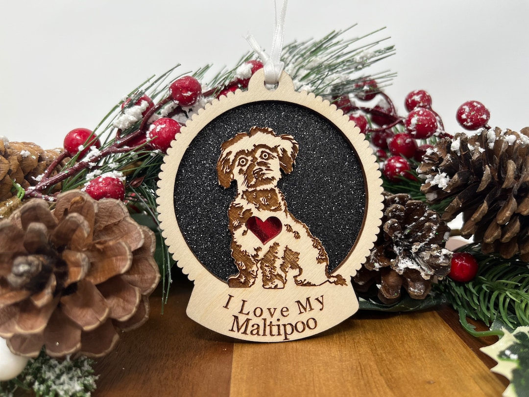 Maltipoo Dog Ornament, Maltipoo Dog Gift, Dog Owner Gift, Maltipoo ...