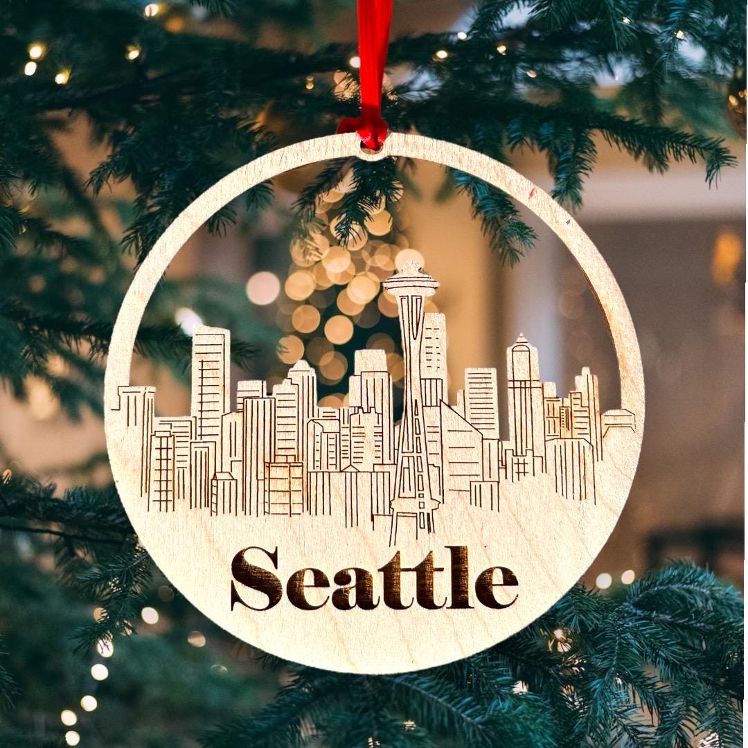Seattle Skyline Ornament **seattle Ornament **seattle Skyline** Seattle ...