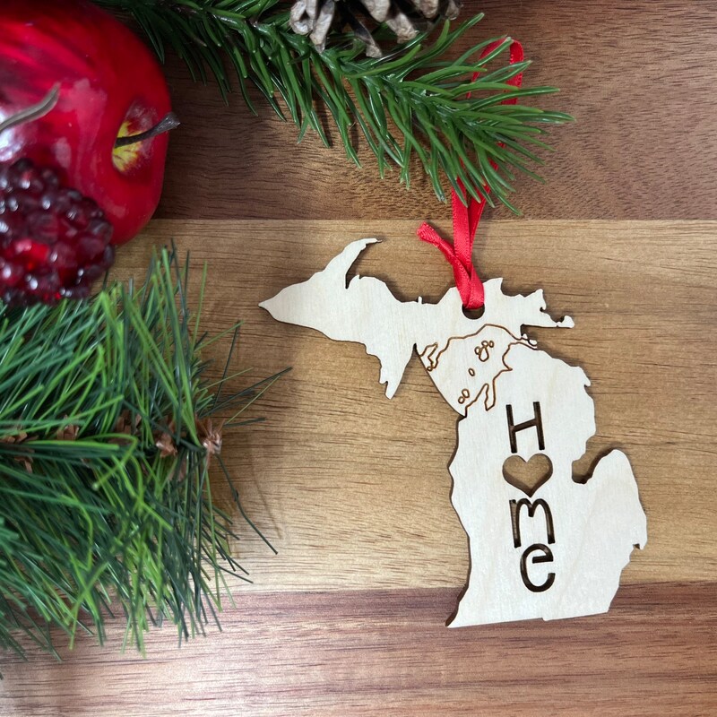 Michigan Ornament - Etsy