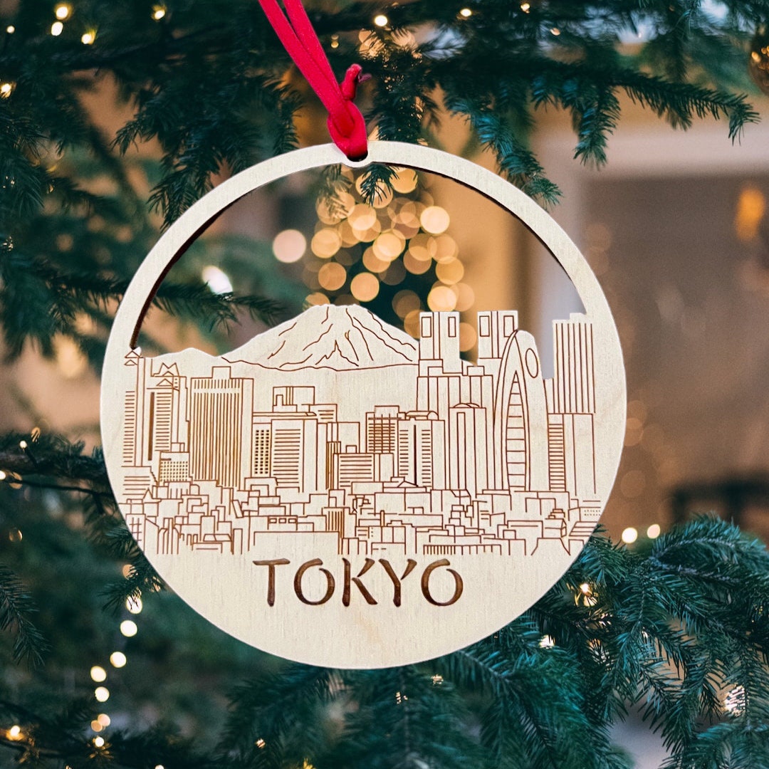 Tokyo, Tokyo Ornament, Tokyo Art, Tokyo Gift, Tokyo Christmas Ornament ...