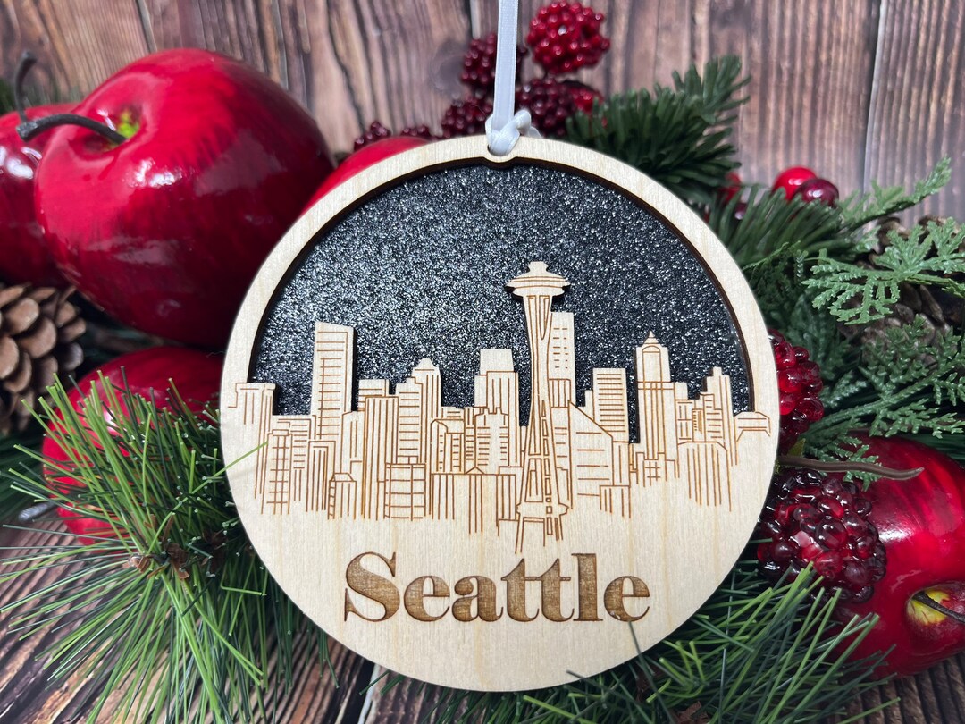 Seattle Skyline Ornament **seattle Ornament **seattle Skyline** Seattle ...