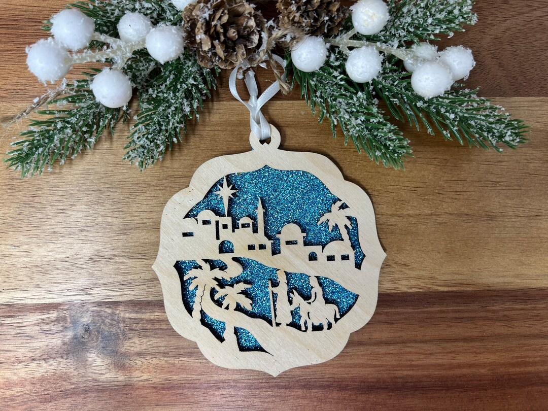 Nativity Ornament O Holy Night Christmas Tree Ornament - Etsy