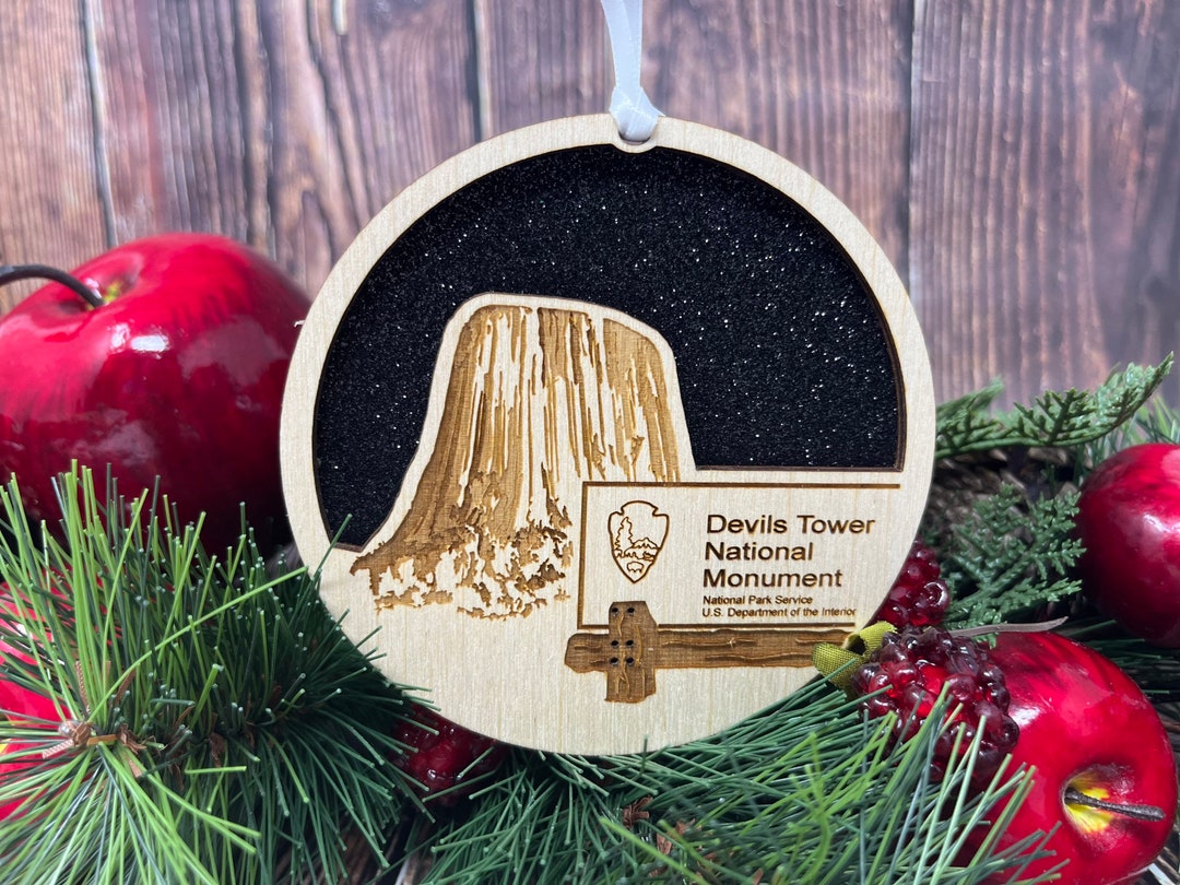 Devils Tower, Devils Tower Ornament, Devils Tower Christmas, Devils ...