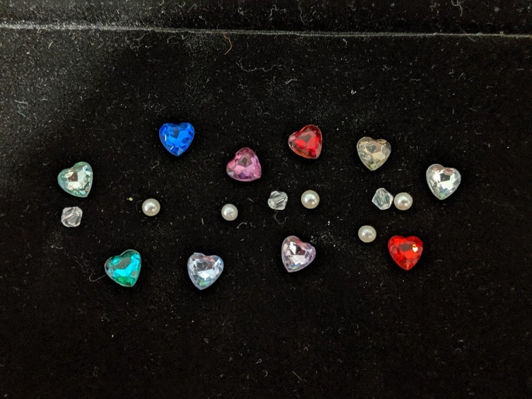Heart Rhinestones for Floating Lockets - Etsy