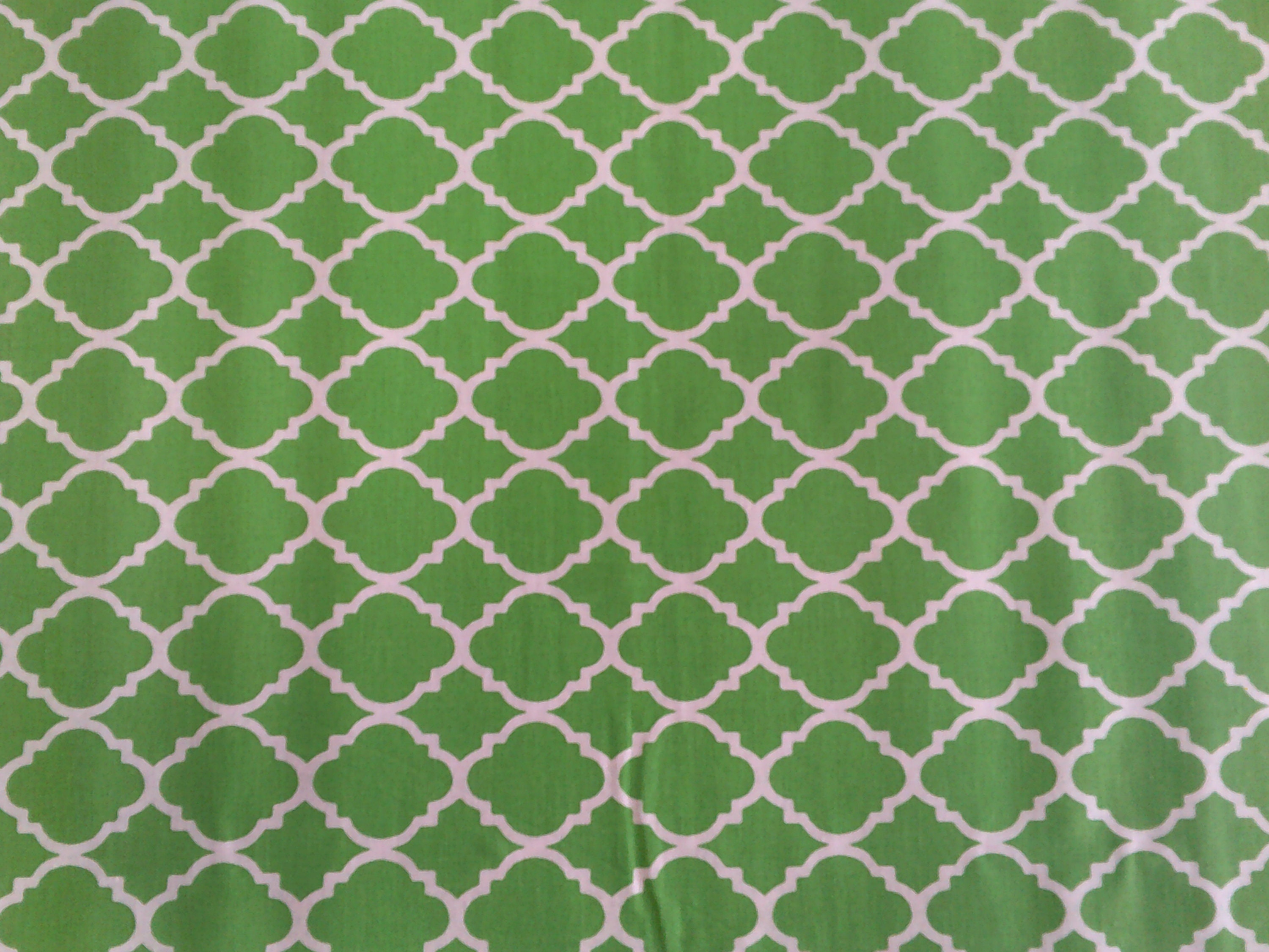 Green Quatrefoil Pattern