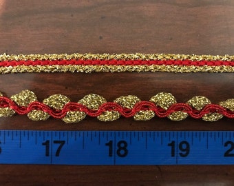 Red and Gold Trim | Etsy
