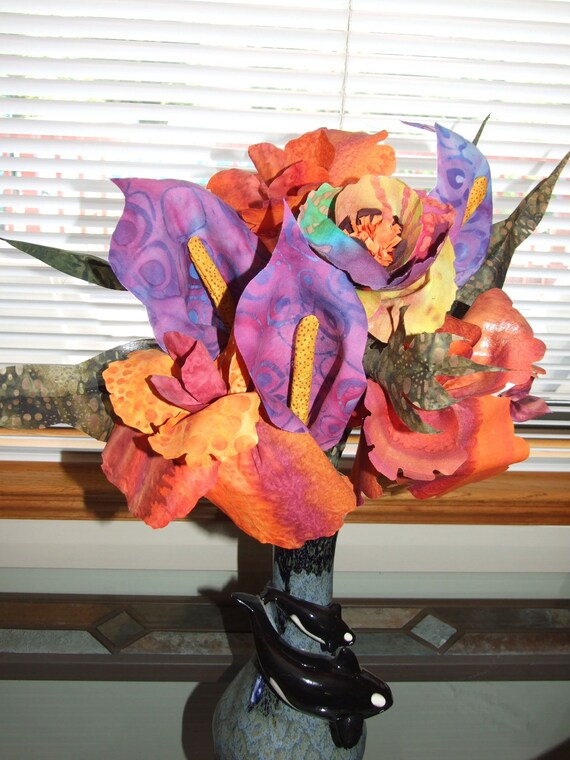 Sewing Poinsettias or Sunflowers 3D Fabric Flower Pattern With ...