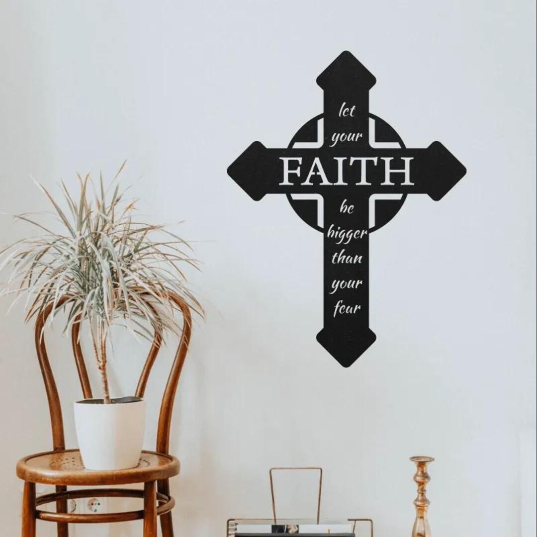 Faith Cross Metal Sign Decor - Etsy