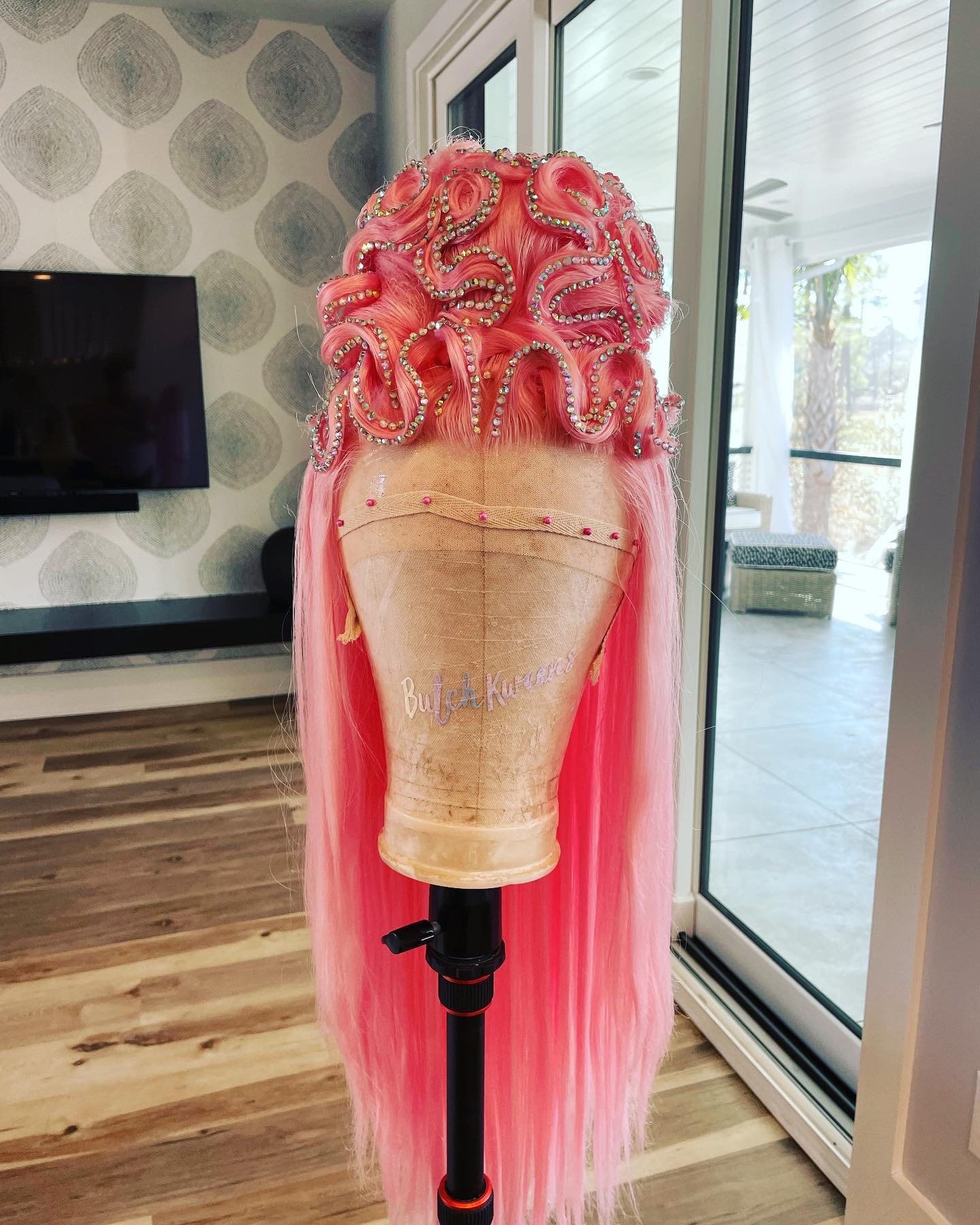 Crystal Embellished Swirl Drag Wig - Etsy Canada