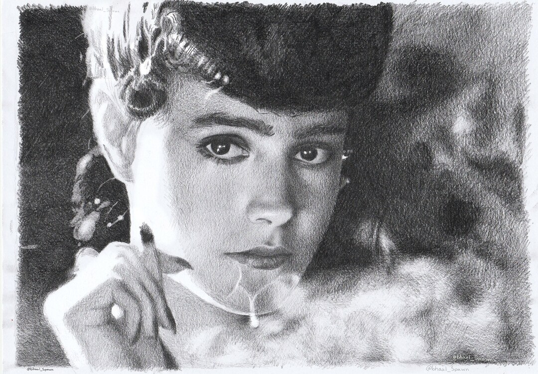 Print - Pencil Drawing - Rachel, Bladerunner - Sizes 8" X 12" to Poster ...