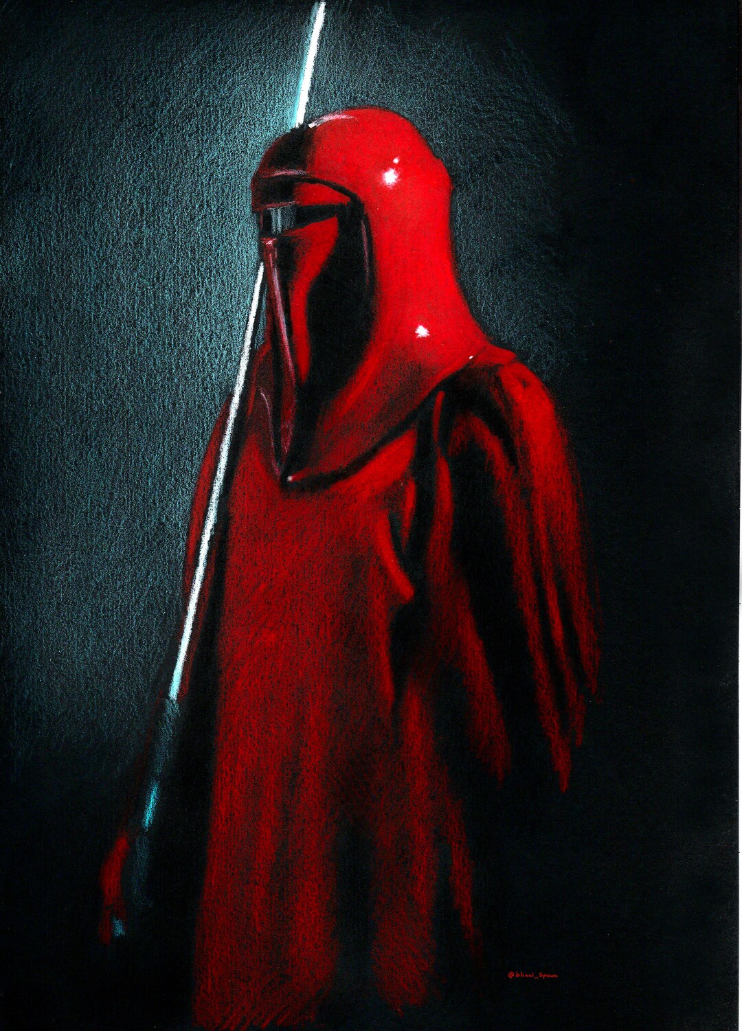 Print - Crayon Drawing - Emperor's Royal Guard - Sizes 8" X 12" to ...