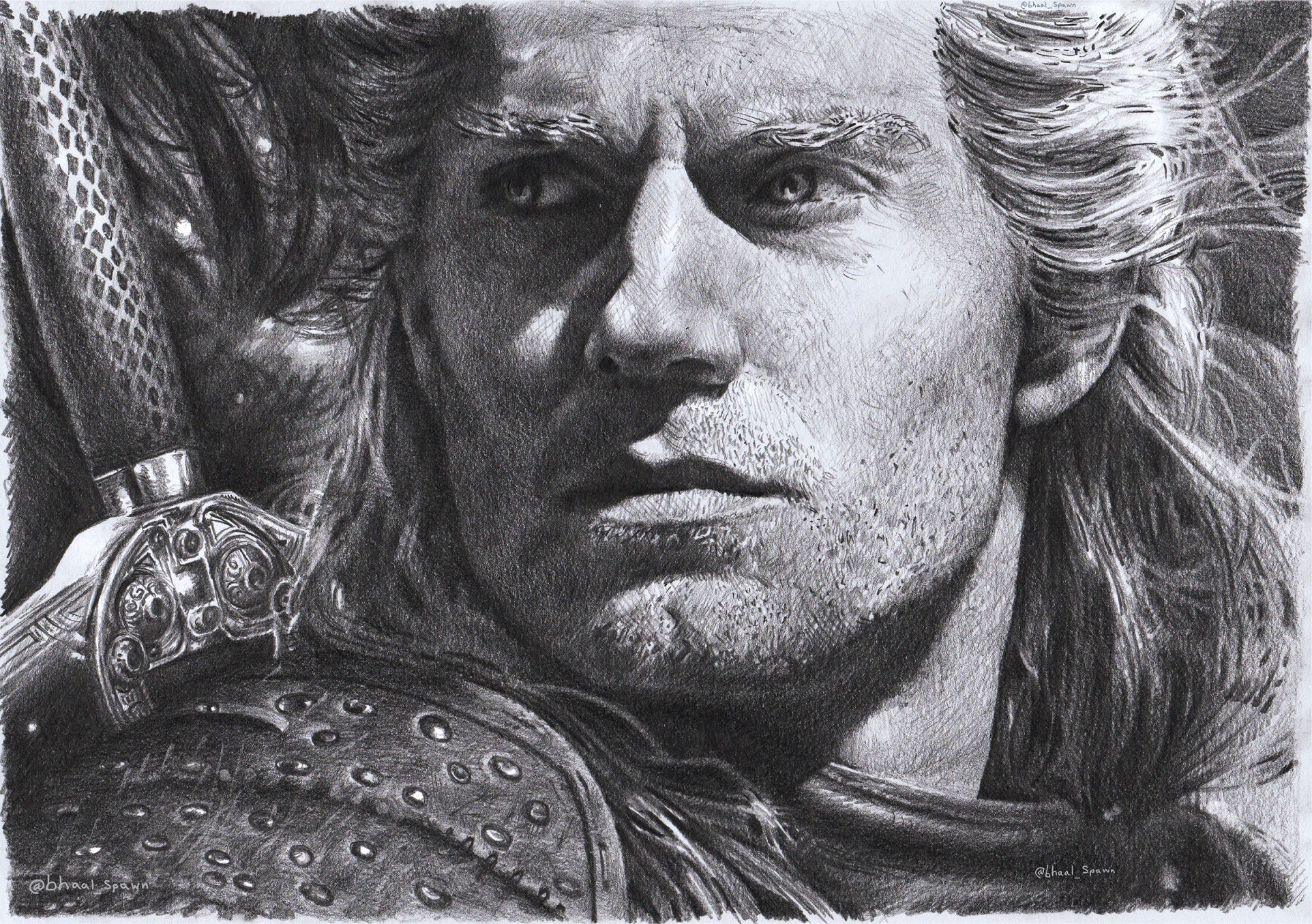 Original Pencil Drawing Geralt of Rivia the Witcher Size - Etsy UK