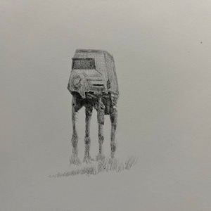 Original Pencil Drawing Hoth Attack Size A4 8x12 - Etsy