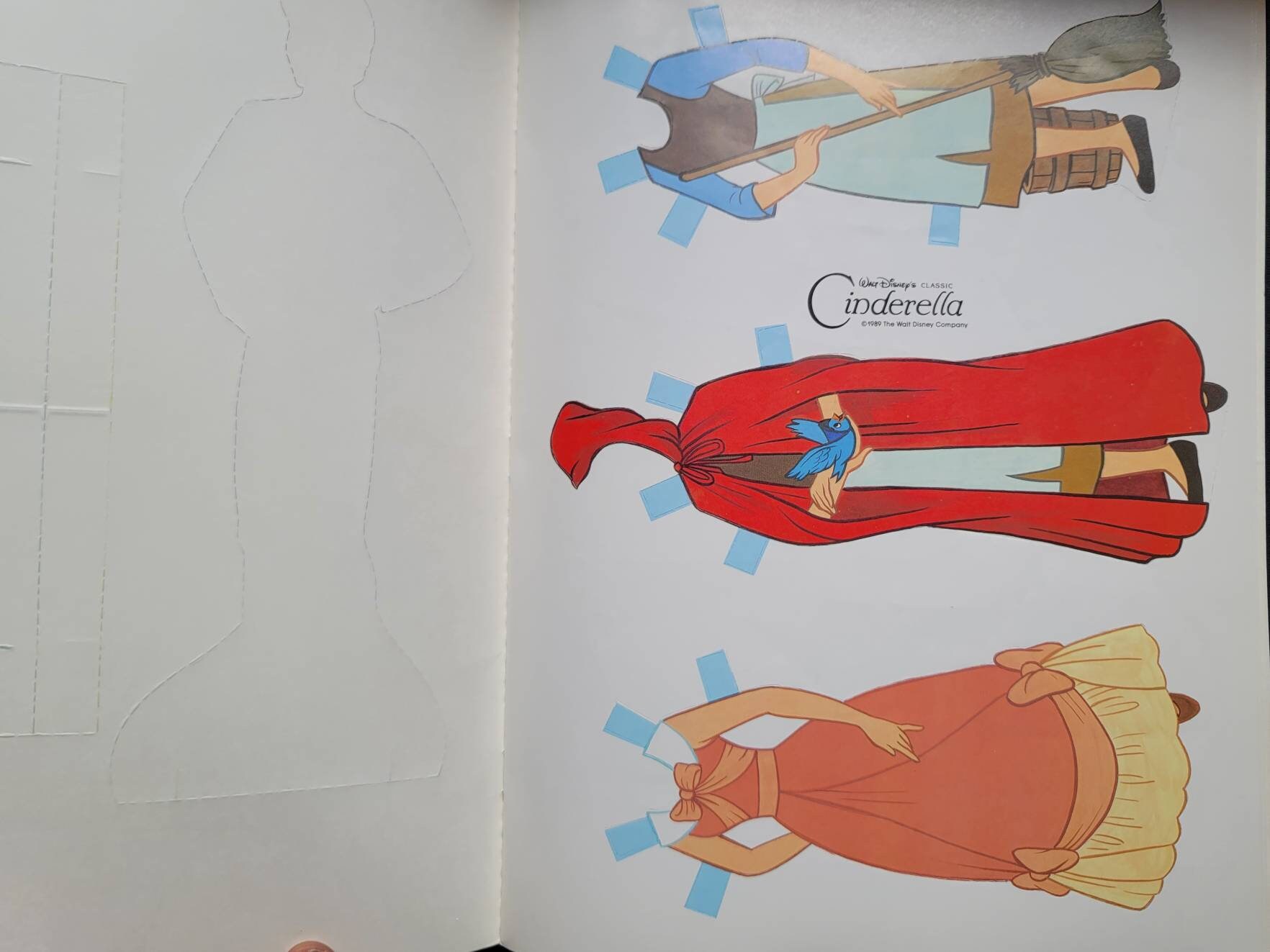 Vintage Disney Cinderella Paper Doll Book Complete And Uncut Paper Dolls 1989 Golden Book Etsy