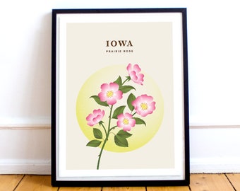 Wild Prairie Rose Illustration Print / Printable / Art / - Etsy UK