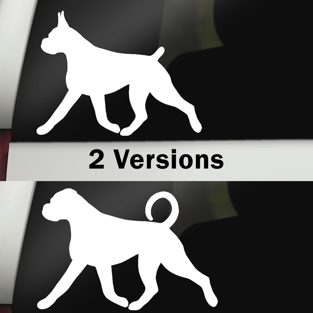 Boxer Decal (2 Versions) - Many Colors Offered! - Etsy