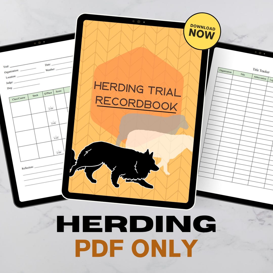 Herding Trial Record Book - DIGITAL PDF - for Tablets and Ipads - Etsy