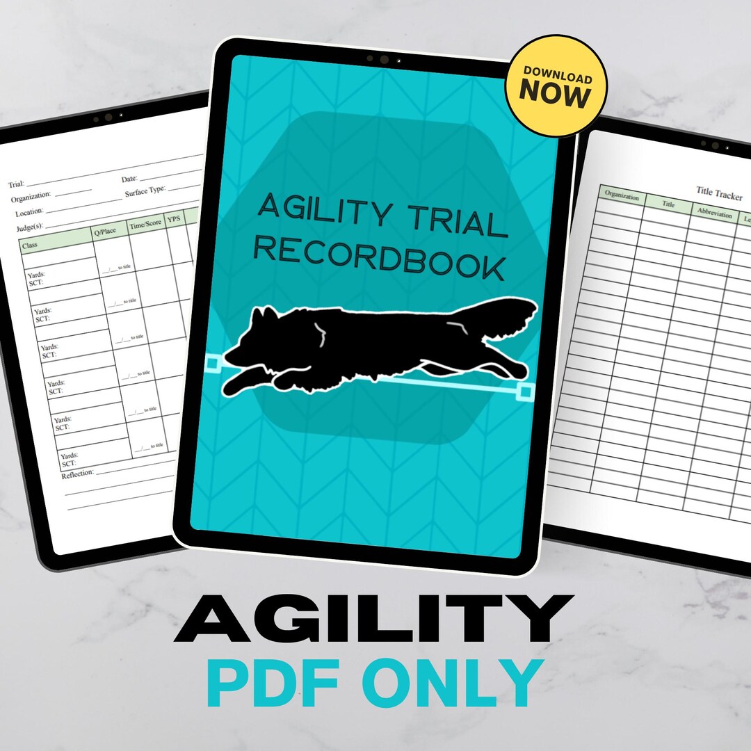 Dog Agility Trial Record Book - DIGITAL PDF - for Tablets and Ipads - Etsy