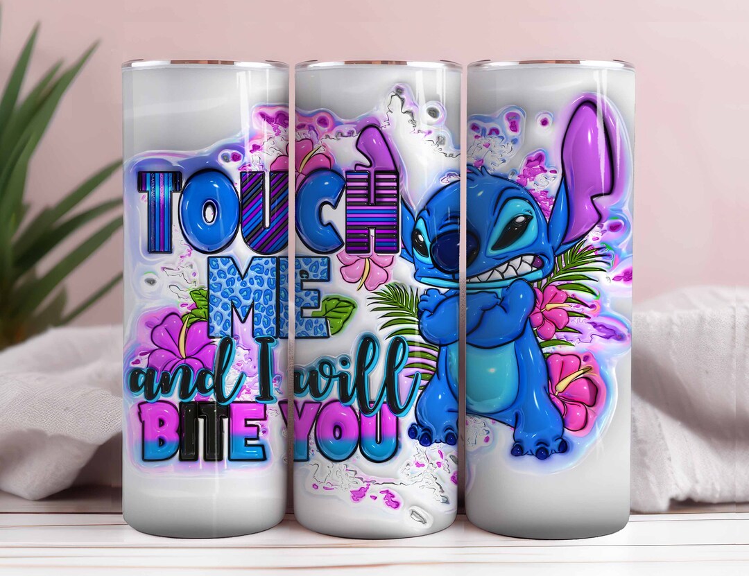 Inflated Stitch Tumbler Design Png 3D Stitch Tumbler, Touch Me and I ...