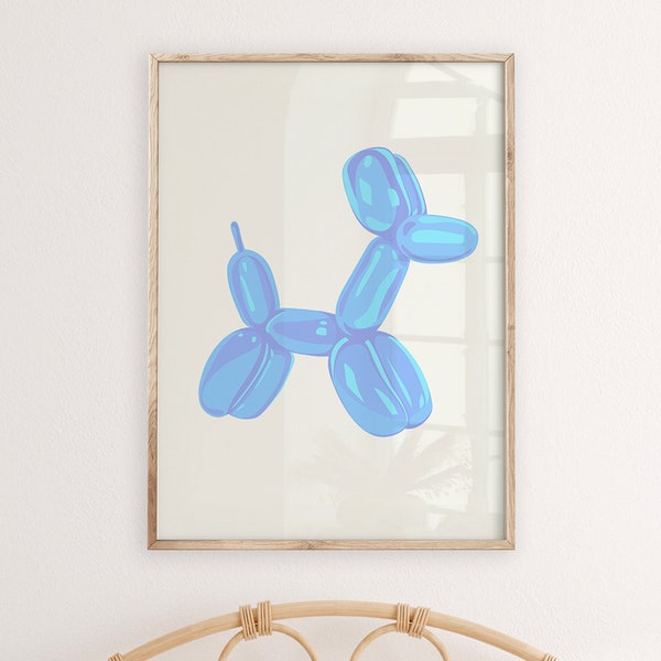 Balloons Dog Print - Etsy