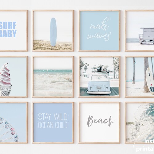 Boho Surf Gallery Wall Art Set of 6 Prints Surf Nursery - Etsy Canada