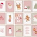 Christmas Prints Set of 15 Printable Wall Art, Cute Pink Christmas ...