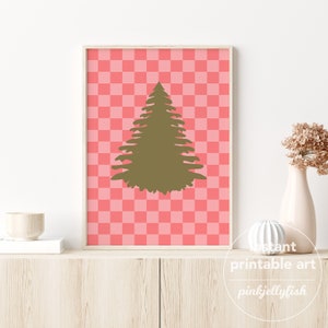 Retro Christmas Prints Bundle, Set of 15 Printable, Preppy Chrismas ...