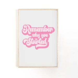 Preppy Prints Set of 6 Printable Wall Art, Positive Pink Teen Girl Room ...