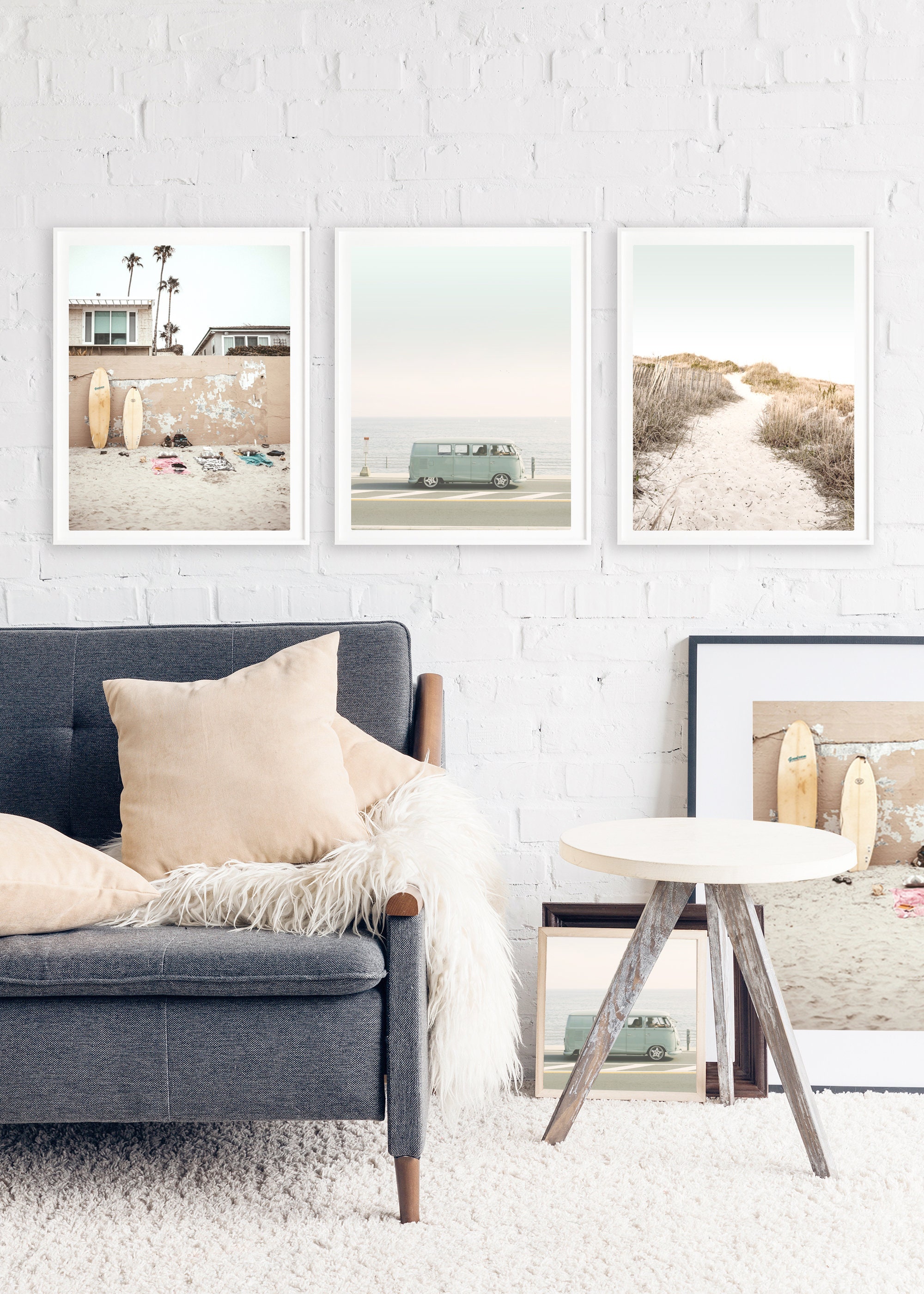 Coastal Prints Set of 3 Beach Printable Surf Photo Download | Etsy