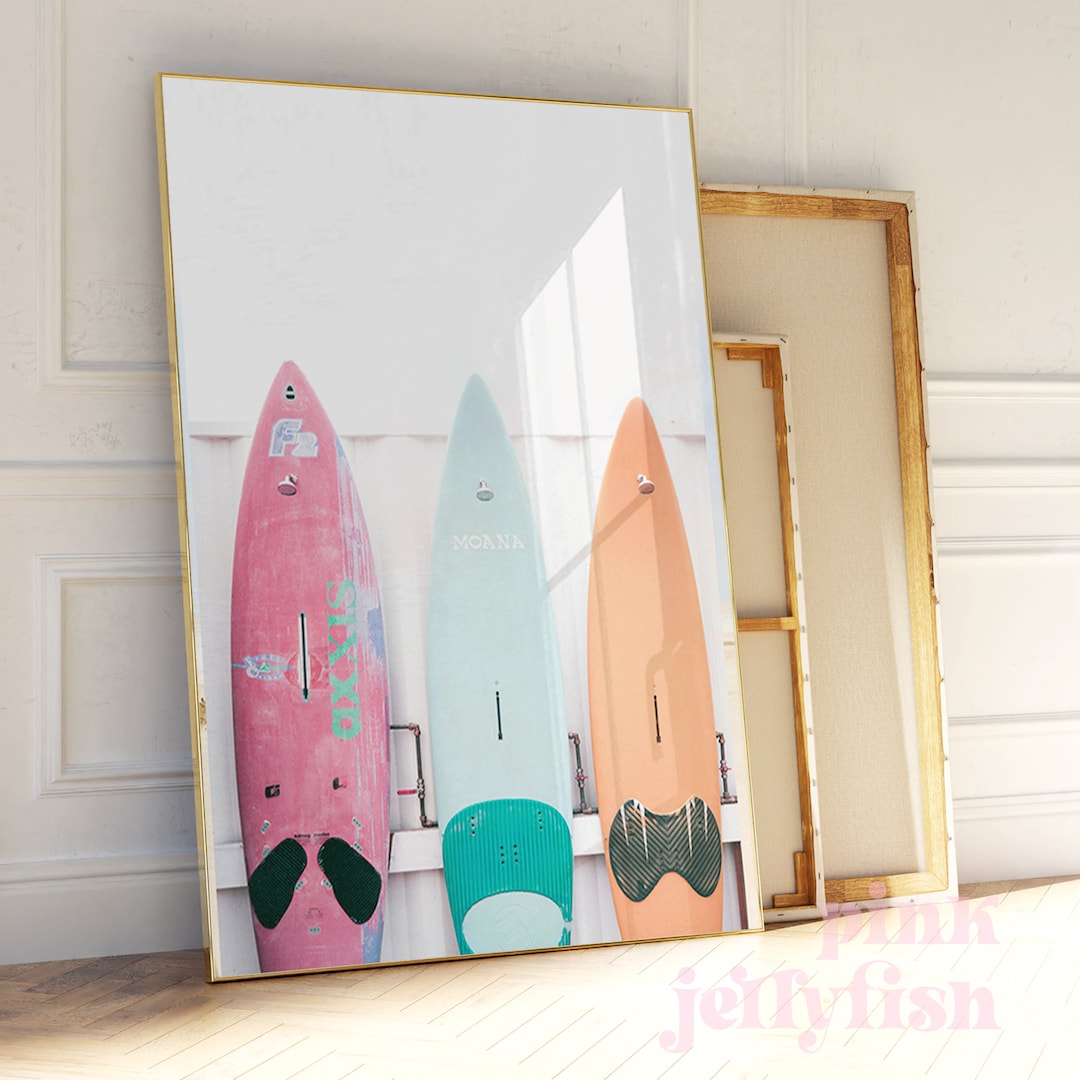 Surfboards Print Poster, Beach Printable Wall Art, 3 Colorful ...