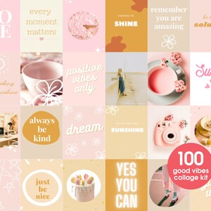 Coquette Collage Kit, Digital Prints, Pink and Orange Pastel Wall ...