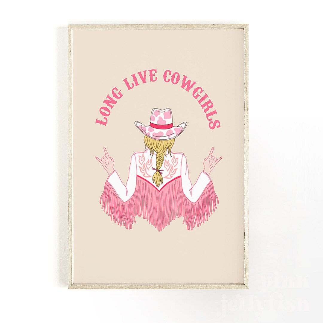 Long Live Cowgirls Print, Preppy Western Printable Wall Art, Coastal ...