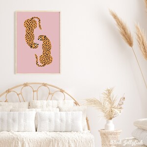 Preppy Wall Decor Leopard, Pink Bedroom Decor Teens, Apartment Wall ...