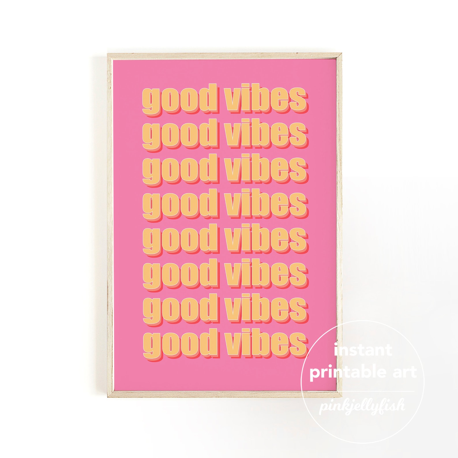 Pink Preppy Prints Set of 9 Printable Art Colorful Gallery - Etsy