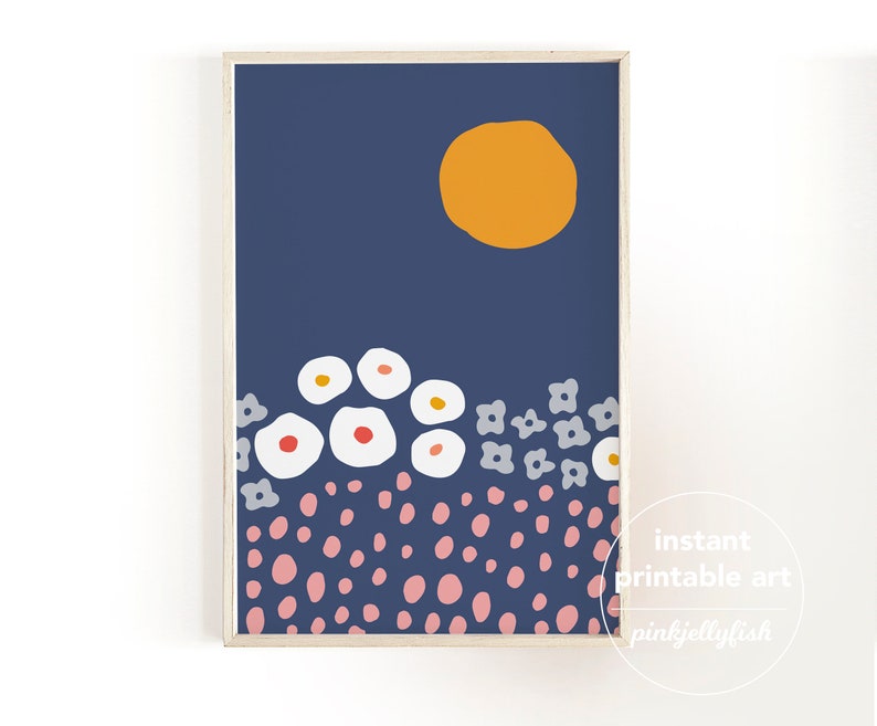 Floral Prints Set of 6 Gallery Wall Art, Colorful Flowers Art Bundle ...