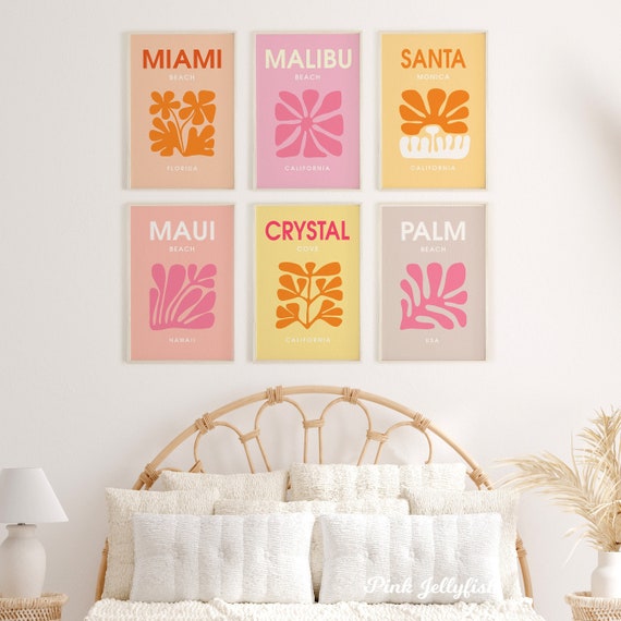 Set of 6 Preppy Travel Prints Digital Prints Dorm Decor for - Etsy