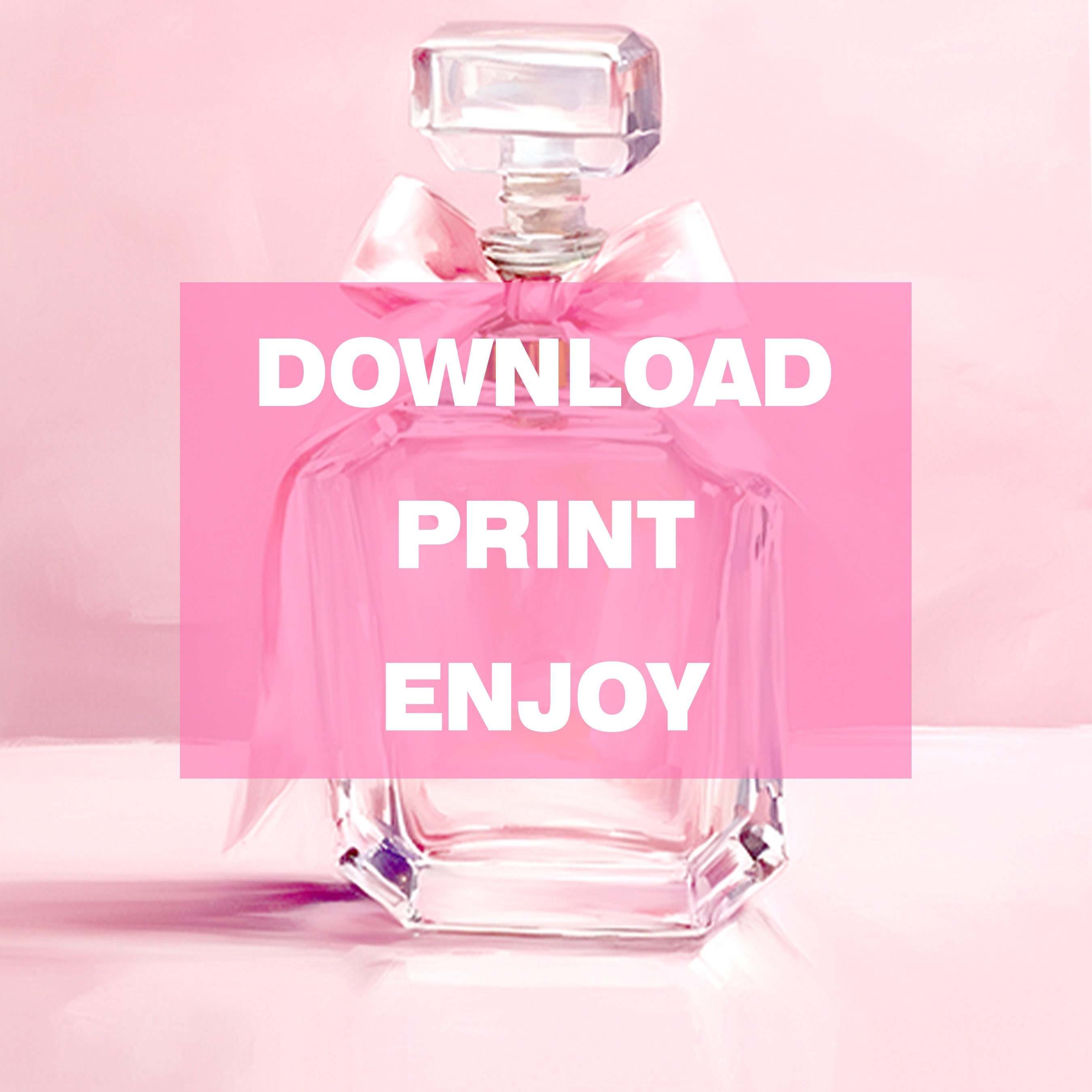 Coquette Perfume Bottle With Bow Wall Art, Coquette Room Decor Print ...