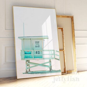 Beach Prints, Lifeguard Tower, Printable Wall Art, Teen Girl Room Decor ...