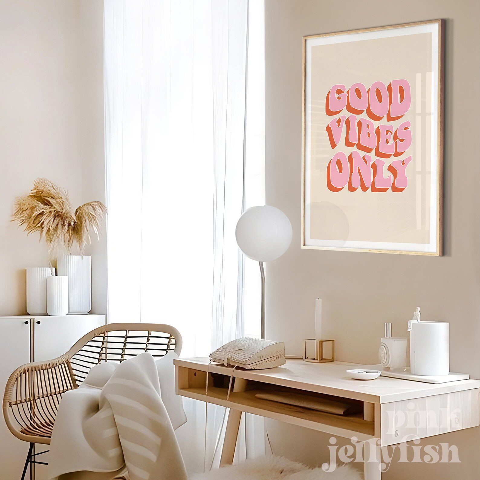 Good Vibes Only Print, Colorful 70s 80s Positive Printable Wall Art ...