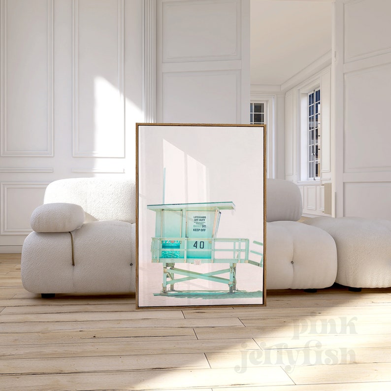 Beach Prints, Lifeguard Tower, Printable Wall Art, Teen Girl Room Decor ...