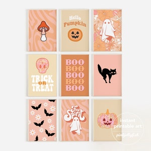 Halloween Printable Wall Art, Mega Bundle Set of 15, Halloween Wall ...