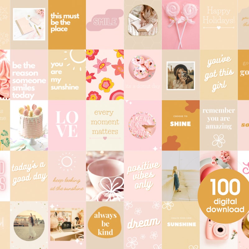 Orange Wall Collage - Etsy