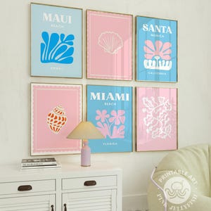 Beachy Wall Art Set 120+, Preppy Prints Set, Beach Digital Prints ...